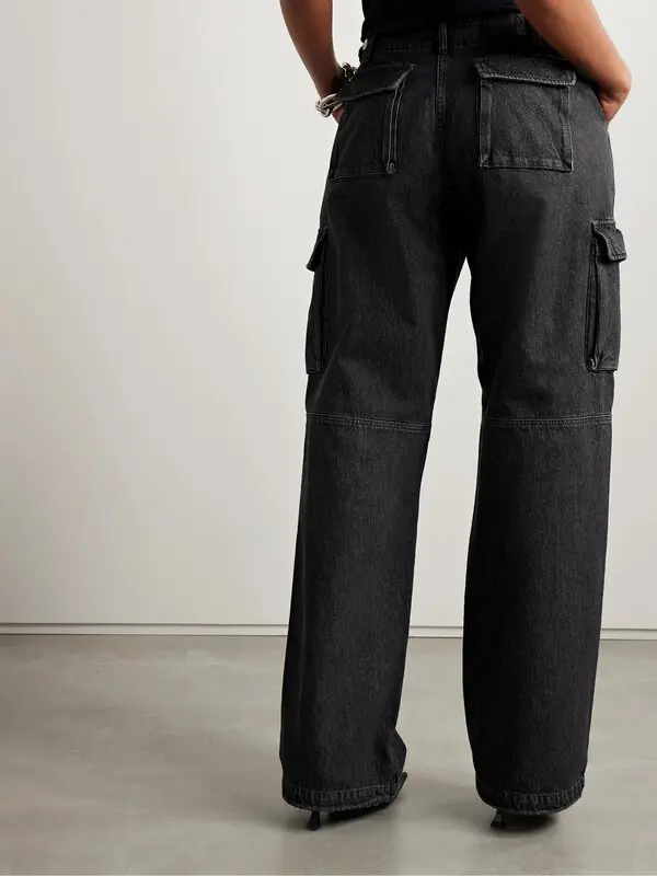 Coperni High-rise Wide-leg Cargo Jeans