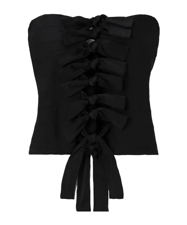 Coperni Strapless Knotted Cutout Stretch-jersey Top - No