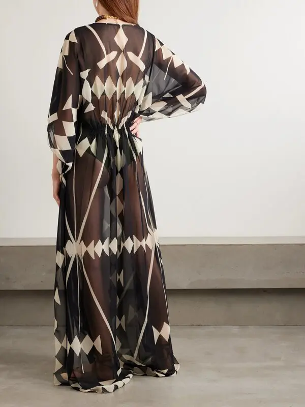 Johanna Ortiz Printed Recycled-georgette Kaftan