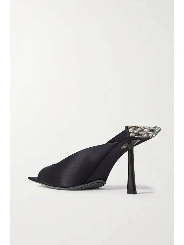 Benedetta Bruzziches Cossyra Crystal-embellished Silk Mules