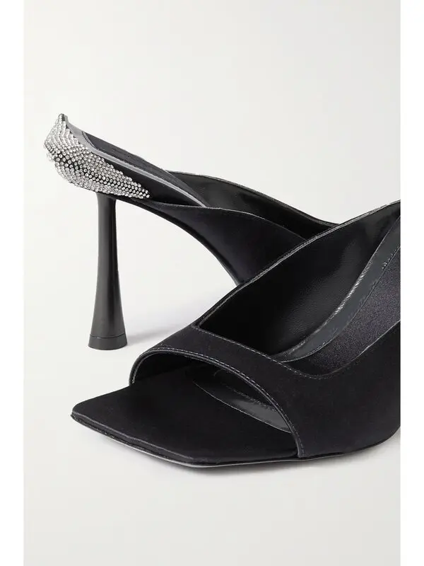 Benedetta Bruzziches Cossyra Crystal-embellished Silk Mules