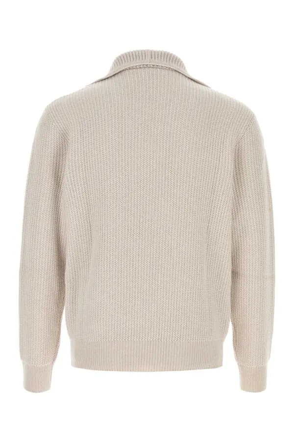 Brioni Light Grey Cashmere Polo Shirt