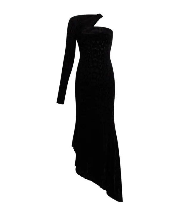 Roberto Cavalli Asymmetric One-shoulder Dress - Black