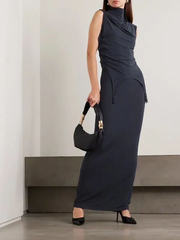 JEAN PAUL GAULTIER Draped Stretch-jersey Maxi Dress