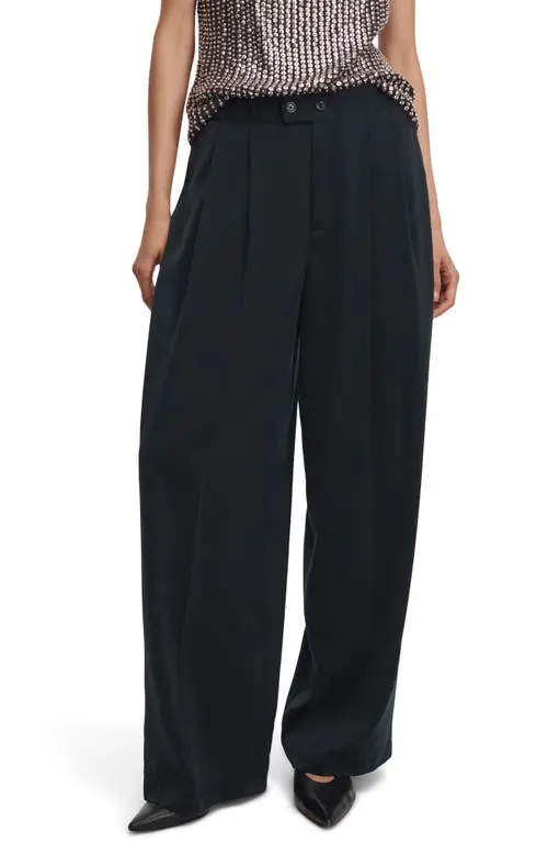 Rag & Bone Shania High Waist Wide Leg Pleated Pants