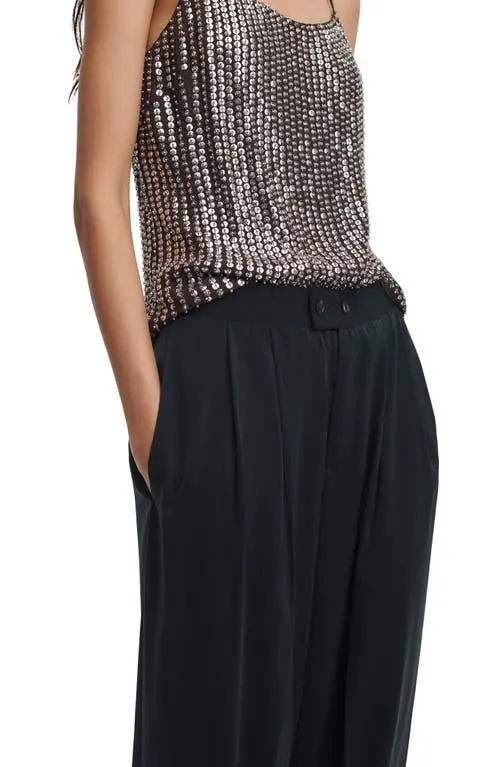Rag & Bone Shania High Waist Wide Leg Pleated Pants