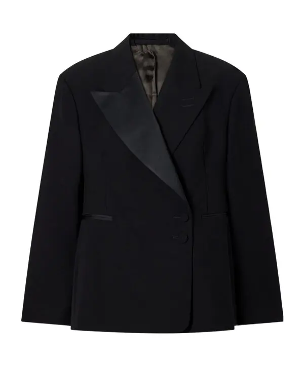 WALES BONNER Satin-trimmed Wool-twill Jacket