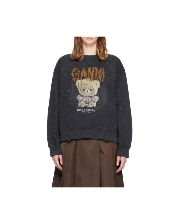 GANNI Isoli Oversized Teddy Sweatshirt
