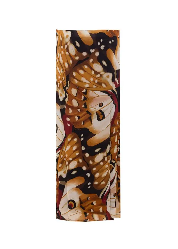 Farm Rio Butterfly Print Midi Skirt