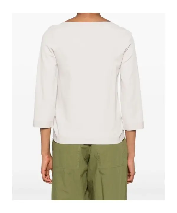 D.exterior V-neck Long Sleeve Top