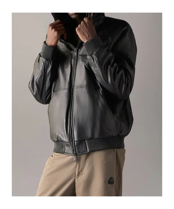 Moose Knuckles Neo Bunny Leather Jacket