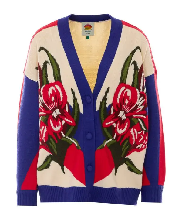 Farm Rio Long-sleeve Knit Cardigan - No