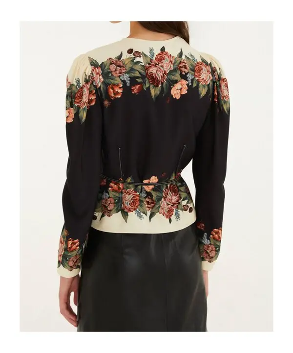 Farm Rio Wrap Floral Blouse