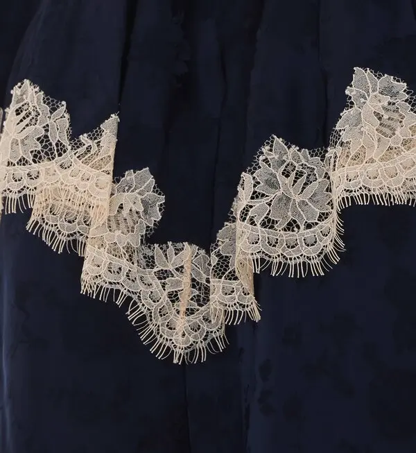 Sea Lace-trimmed Jacquard Shirt