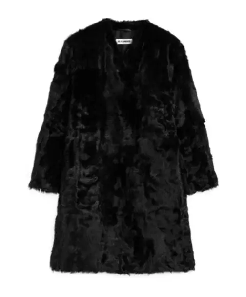 JIL SANDER V-neck Coat - Black