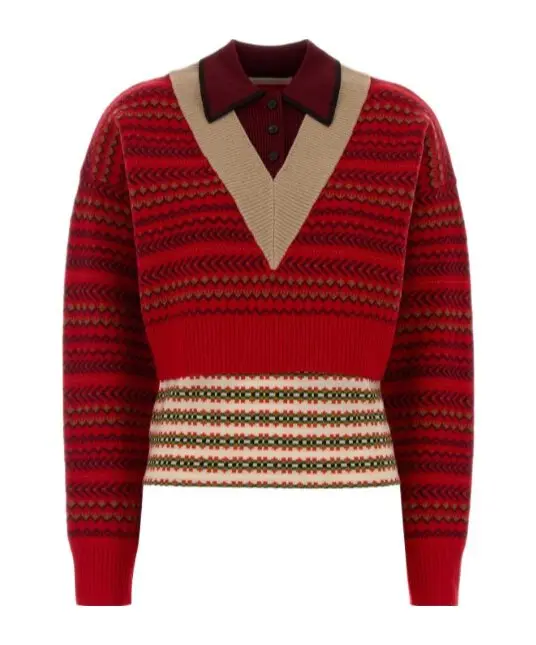 Dries Van Noten Toinette Patterned Knit Sweater