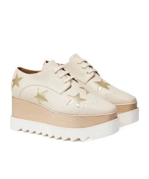 Stella McCartney Elyse Star Platform Lace-up Shoes