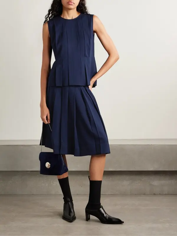 Proenza Schouler Makayla Pleated Crepe Tank