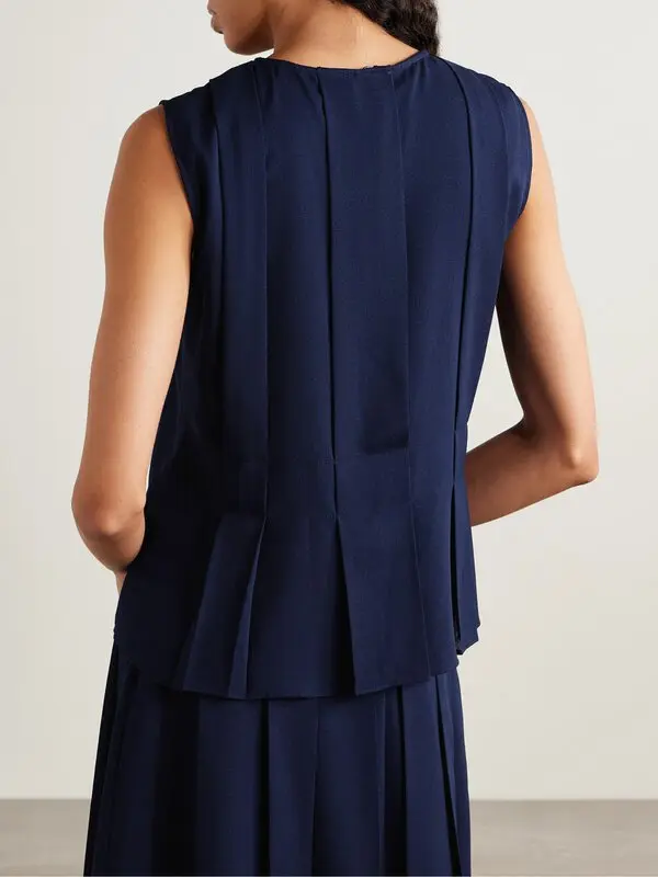 Proenza Schouler Makayla Pleated Crepe Tank