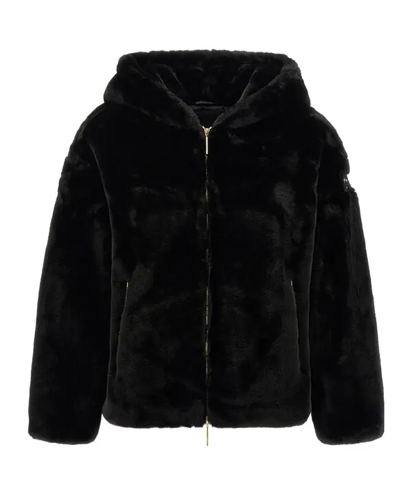 TATRAS Yumola Faux Fur Hooded Jacket - Black