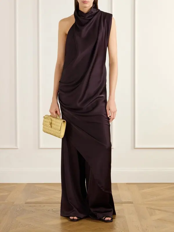Johanna Ortiz Satin Wide-leg Pants - No