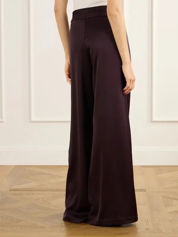 Johanna Ortiz Satin Wide-leg Pants - No