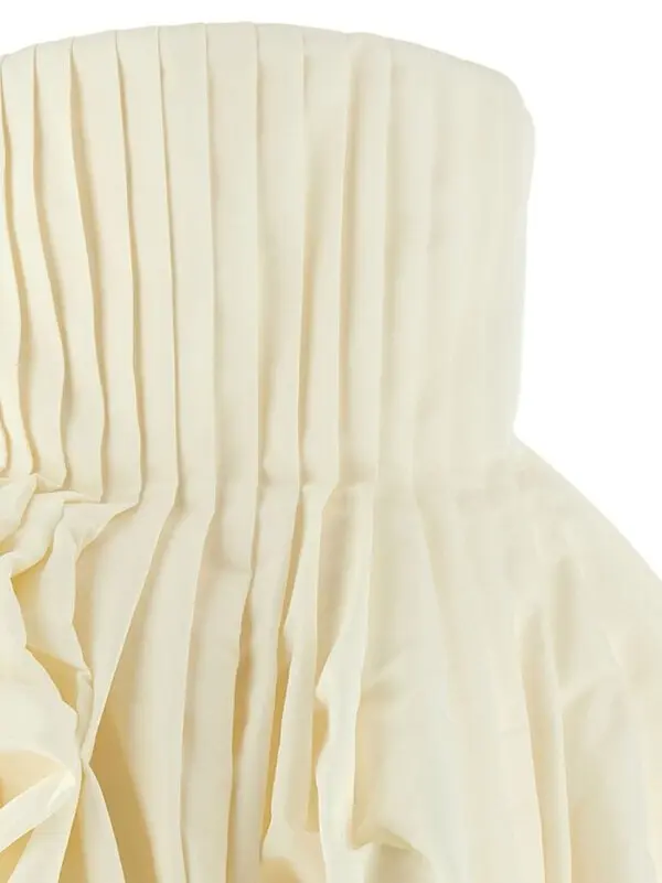 Carolina Herrera Pleated Bubble Mini Dress