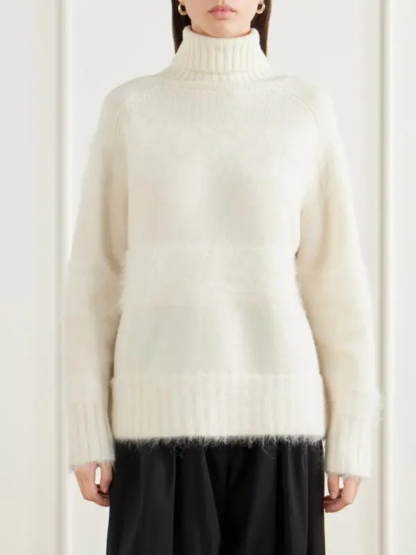JOSEPH Brushed Knitted Turtleneck Sweater