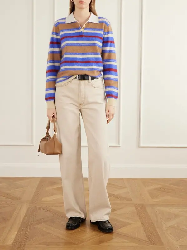 Guest In Residence Brushed Cashmere Polo Sweater