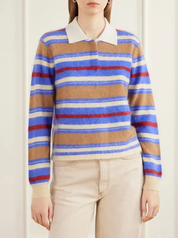 Guest In Residence Brushed Cashmere Polo Sweater