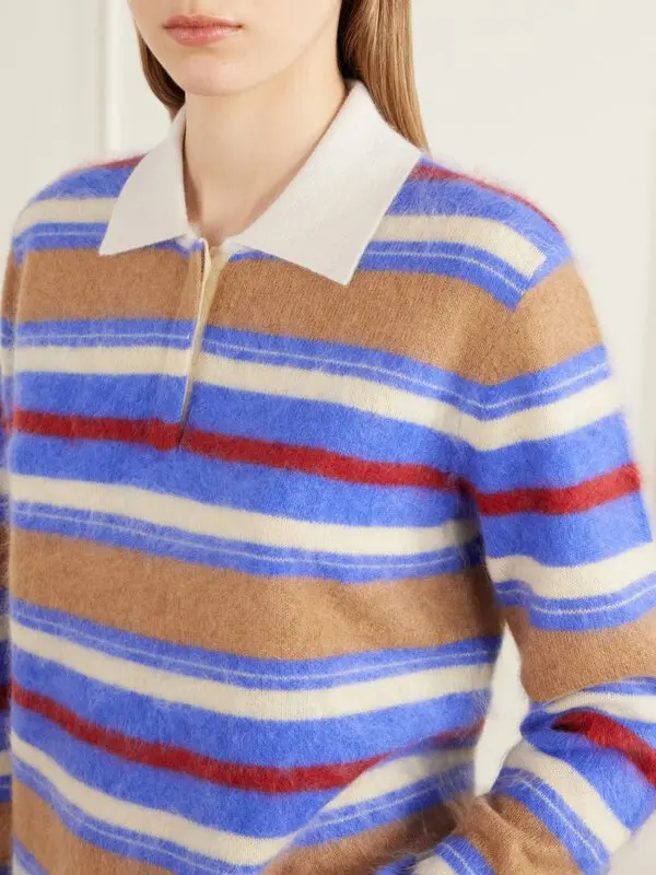 Guest In Residence Brushed Cashmere Polo Sweater