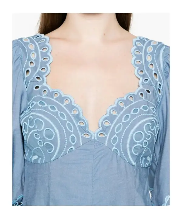 Charo Ruiz Ibiza Corbin Puff-sleeves Midi Dress