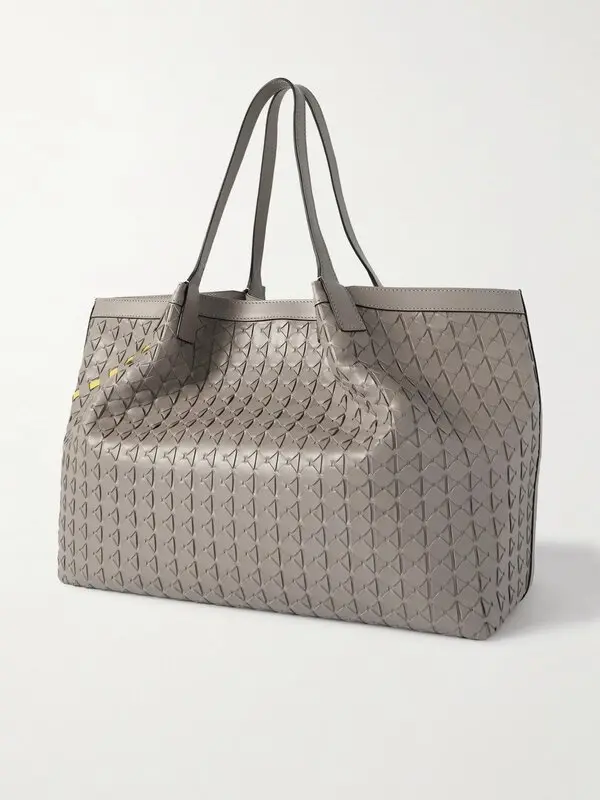 SERAPIAN Secret Large Woven Leather Tote
