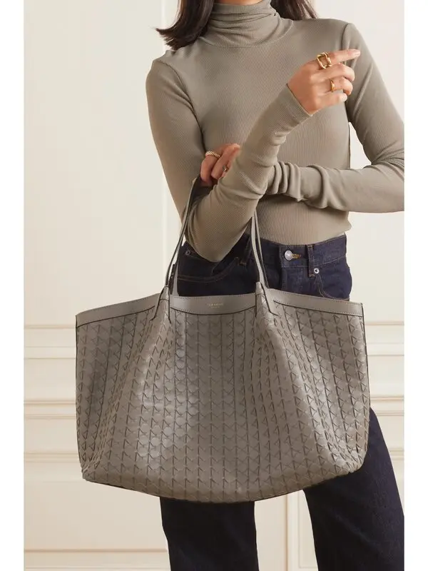 SERAPIAN Secret Large Woven Leather Tote