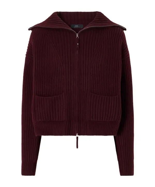 Arch4 Ribbed Cashmere Zip-up Cardigan