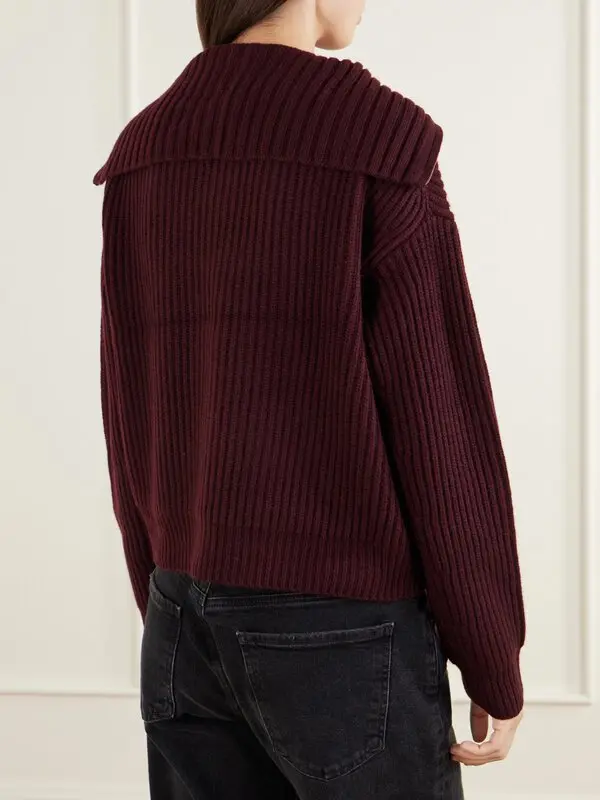 Arch4 Ribbed Cashmere Zip-up Cardigan