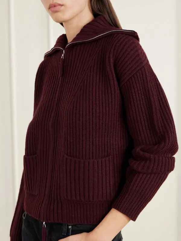 Arch4 Ribbed Cashmere Zip-up Cardigan