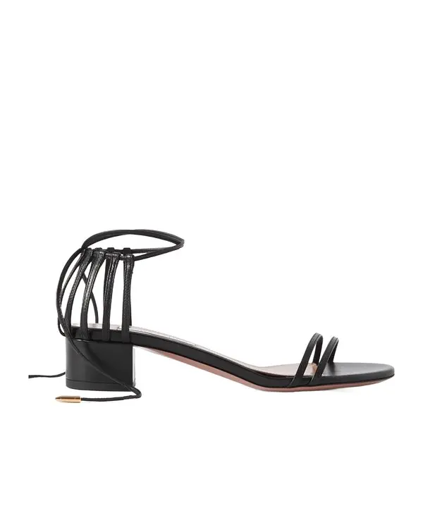 AQUAZZURA Straight To Heaven Leather Sandals - No