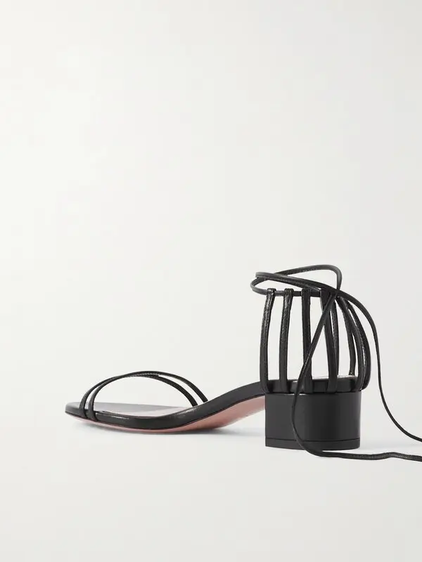 AQUAZZURA Straight To Heaven Leather Sandals - No