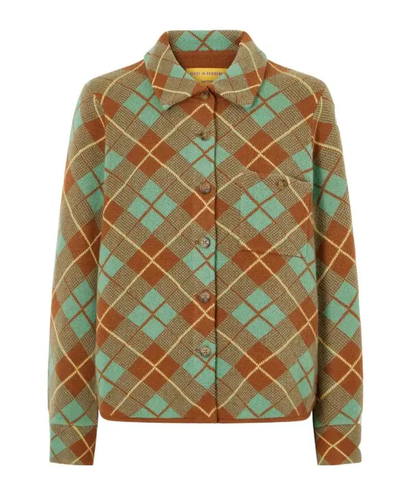 Guest In Residence Dylan Checked Cashmere Cardigan - No
