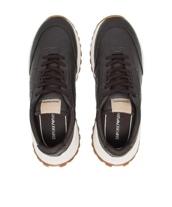 Emporio Armani Boteh Capsule Collection Hammered-finish Sneakers