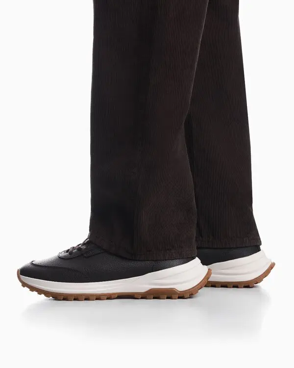 Emporio Armani Boteh Capsule Collection Hammered-finish Sneakers