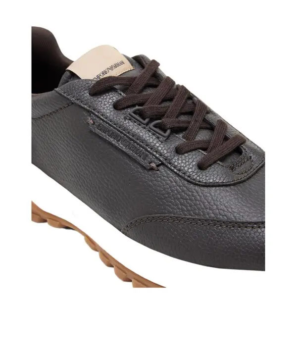 Emporio Armani Boteh Capsule Collection Hammered-finish Sneakers