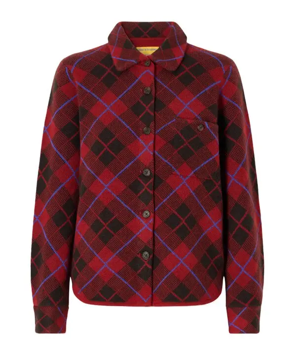 Guest In Residence Dylan Checked Cashmere Cardigan