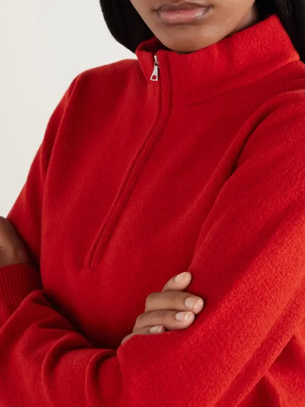 Auralee Wool Half-zip Sweater