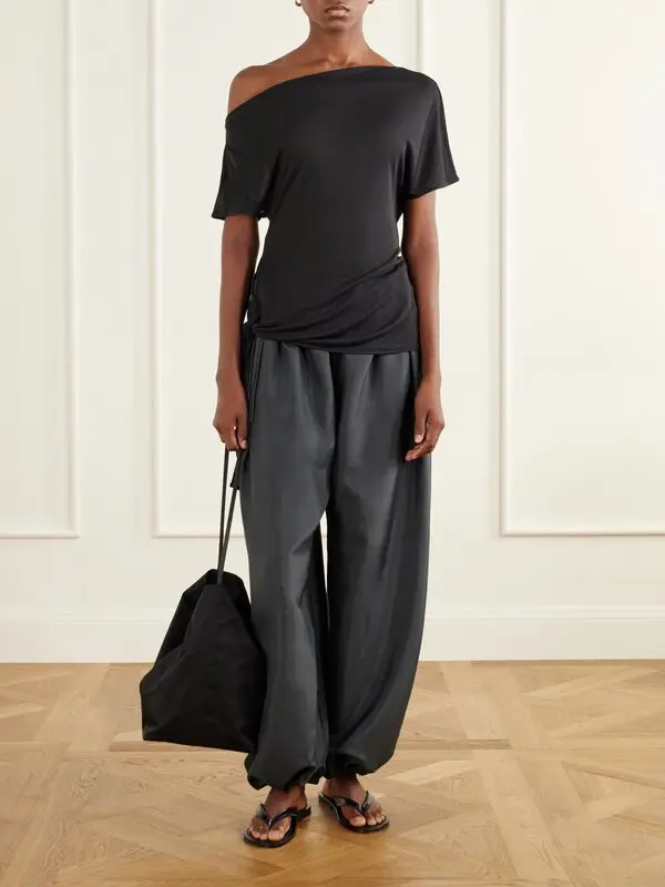 ST. AGNI Silk Balloon Trousers