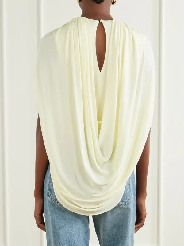 Brandon Maxwell Astor Draped Top