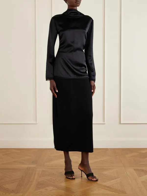 Tove Open-back Tie-detailed Silk Blouse