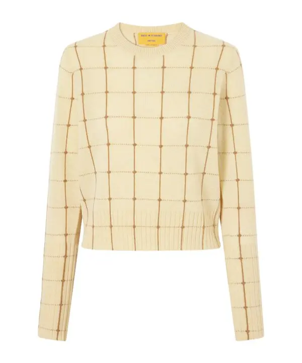 Guest In Residence Checked Cashmere Sweater
