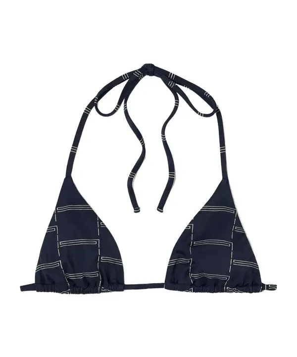Matteau The String Printed Recycled Triangle Bikini Top - No